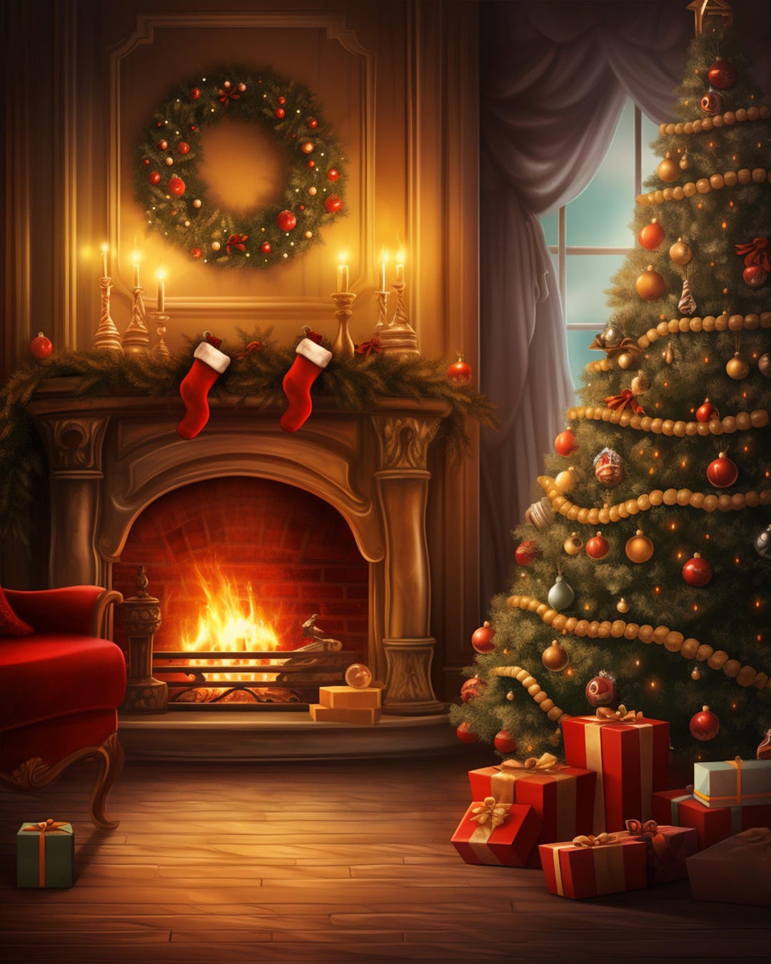 Christmas Bokeh Photography Backdrops, Festive Holiday Overlays ...