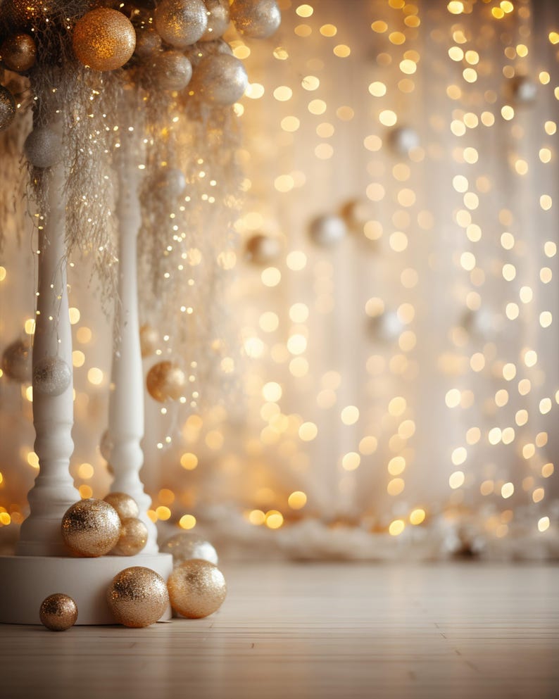 Christmas Bokeh Photography Backdrops, Festive Holiday Overlays ...