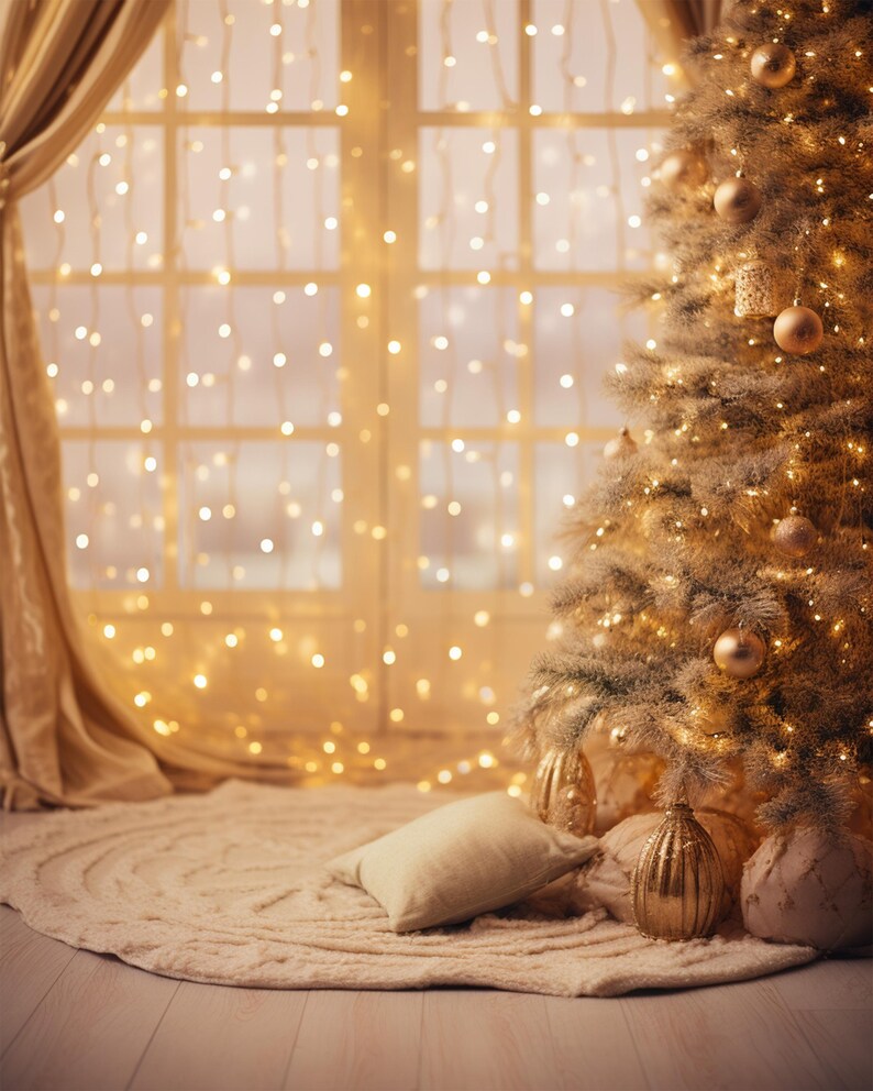 Christmas Bokeh Photography Backdrops, Festive Holiday Overlays ...