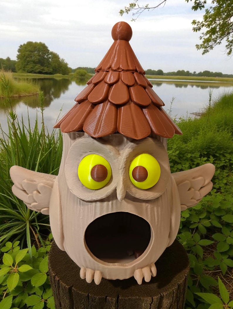 Flexi Mini Owl and House STL, 3MF Files (commercial License) - Etsy