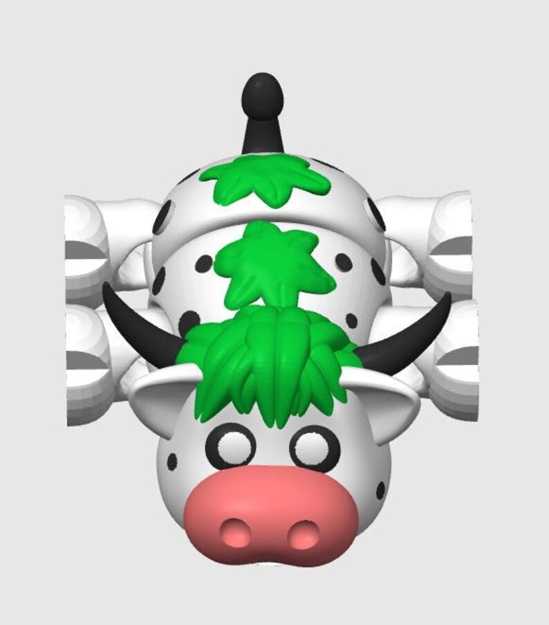 Strawberry Cow 3D Print File, Articulated Flexi Design (STL & 3MF Files ...
