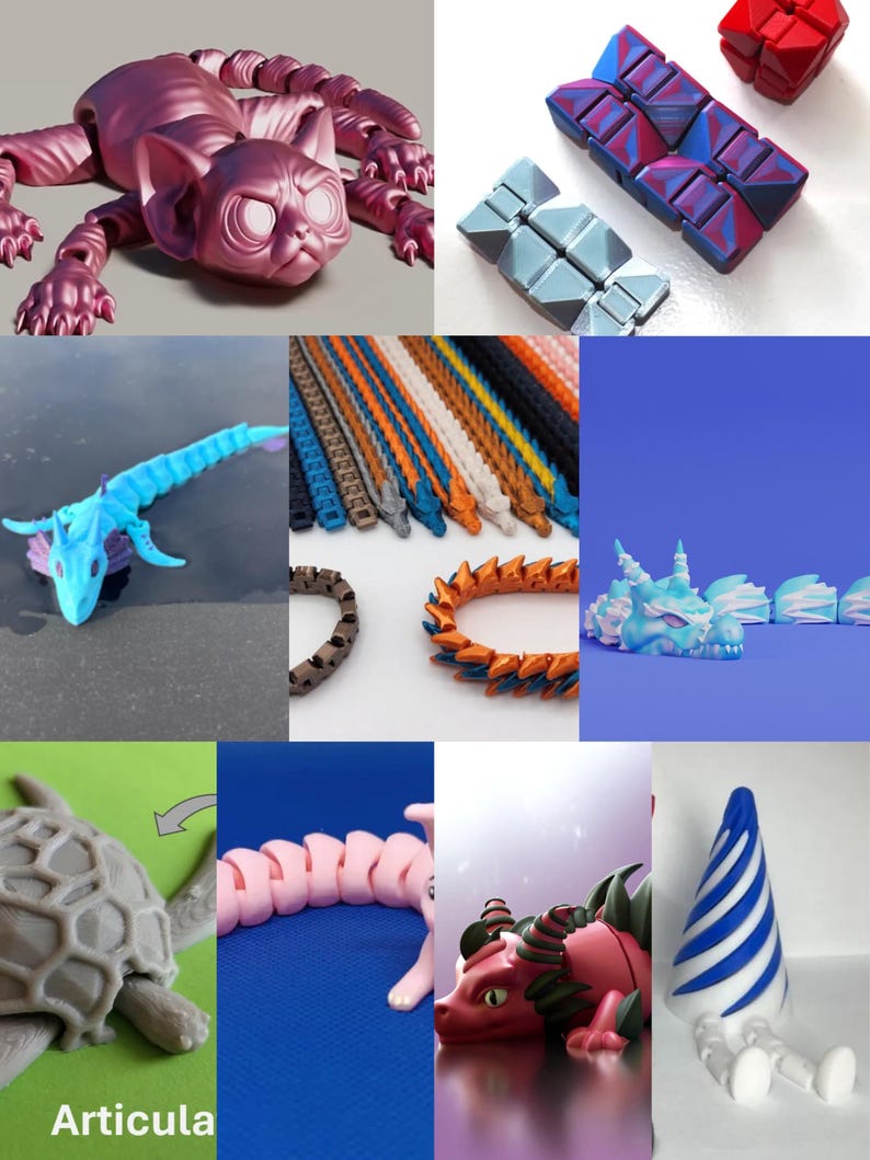 Mega Dragon 3D Print Files, Articulated & Flexi STL Models - Etsy