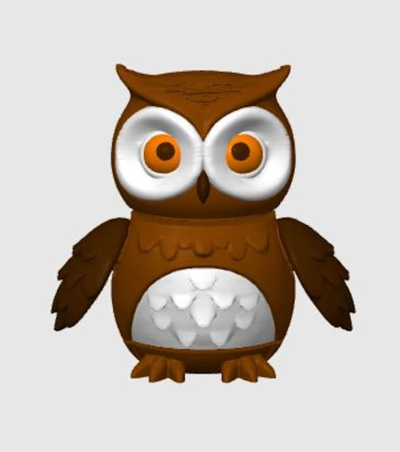 Flexi Mini Owl and House STL, 3MF Files (commercial License) - Etsy
