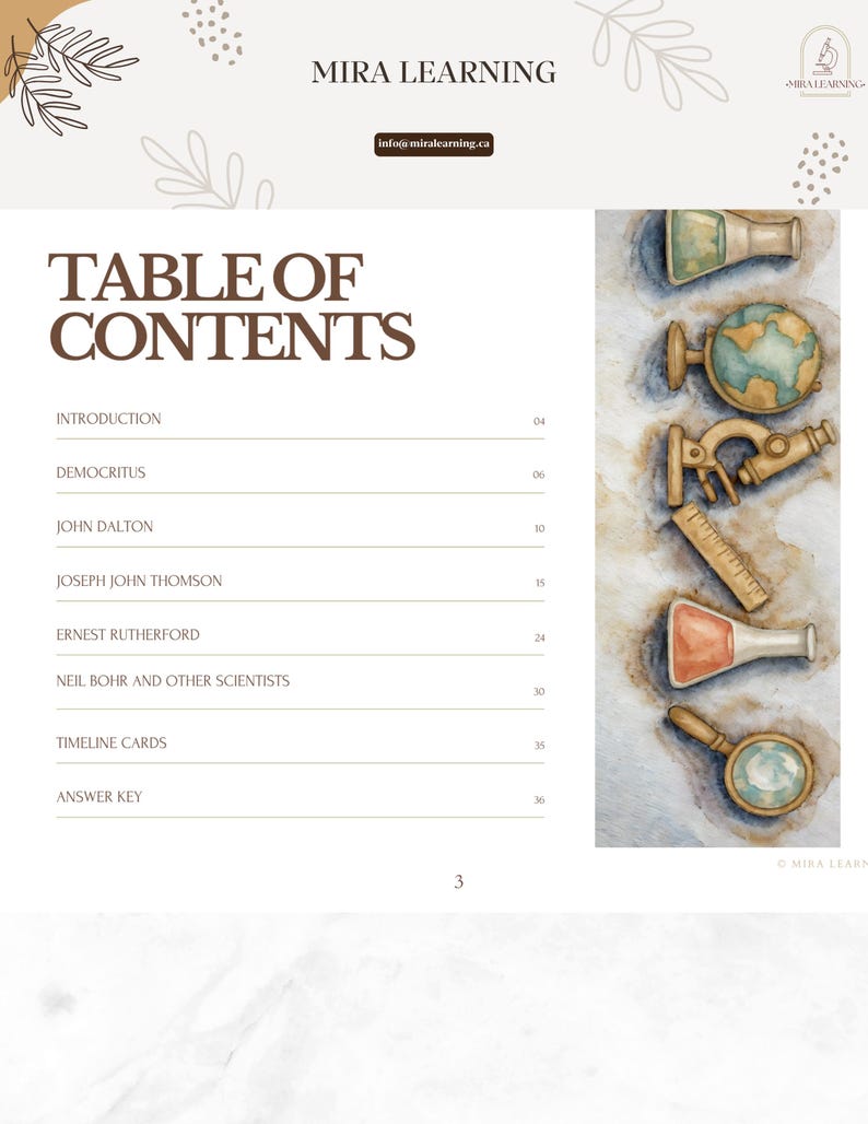 History of Atoms Workbook Unit Study | Classical Education & Charlotte ...