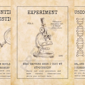 Vintage Scientific Method Posters | Science Bulletin Board and ...