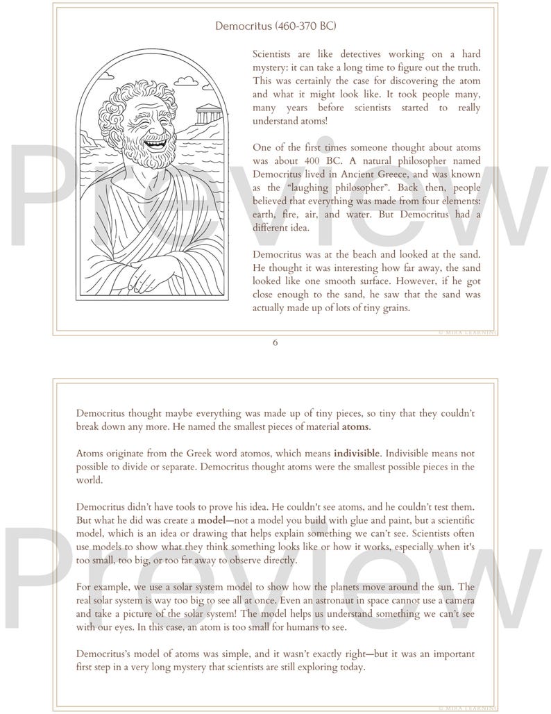 History of Atoms Workbook Unit Study | Classical Education & Charlotte ...