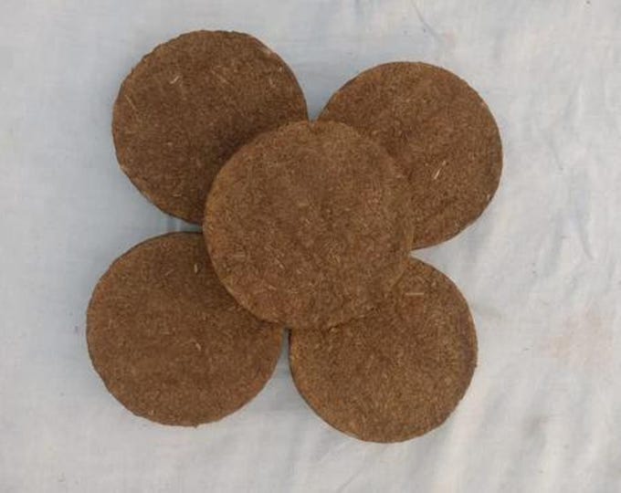 5 Pc 10 Cm Big- Indian Origin Desi COW DUNG CAKE Gobar Upale Kande 180 ...