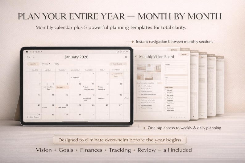 Ultimate 2026 Dated Digital Planner | Hyperlinked Life and Business ...
