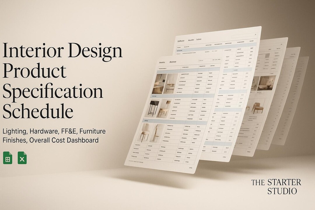 Interior Design Product Specification Schedule | FF&E Tracker ...