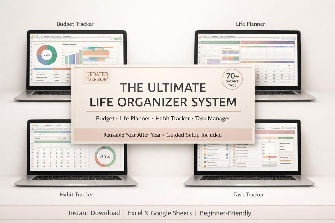 2026 Ultimate Life Organizer | Budget Planner, Habit Tracker, Task ...