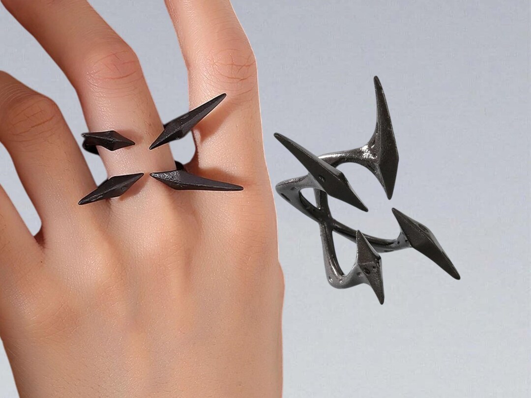 CYBERPUNK CLAW RING - Adjustable Gothic Punk Jewelry | Futuristic ...