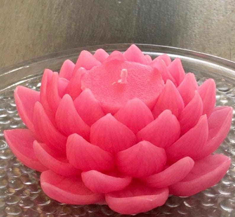 Beeswax Lotus Floating Candle | Wedding Centerpiece, Event Decor - Etsy