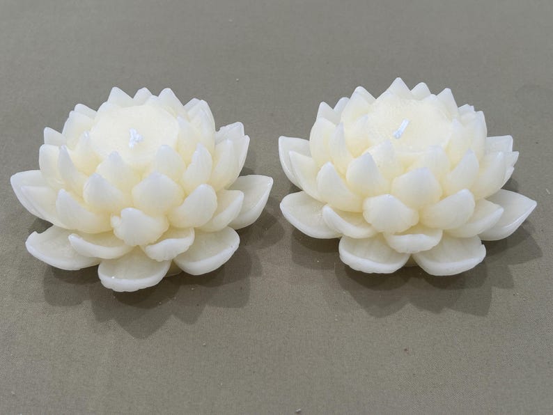 Beeswax Lotus Floating Candle | Wedding Centerpiece, Event Decor - Etsy