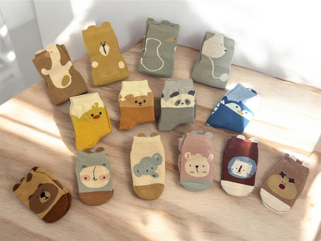 Animal Non-slip Baby Socks – Soft Cotton Toddler Socks - Etsy