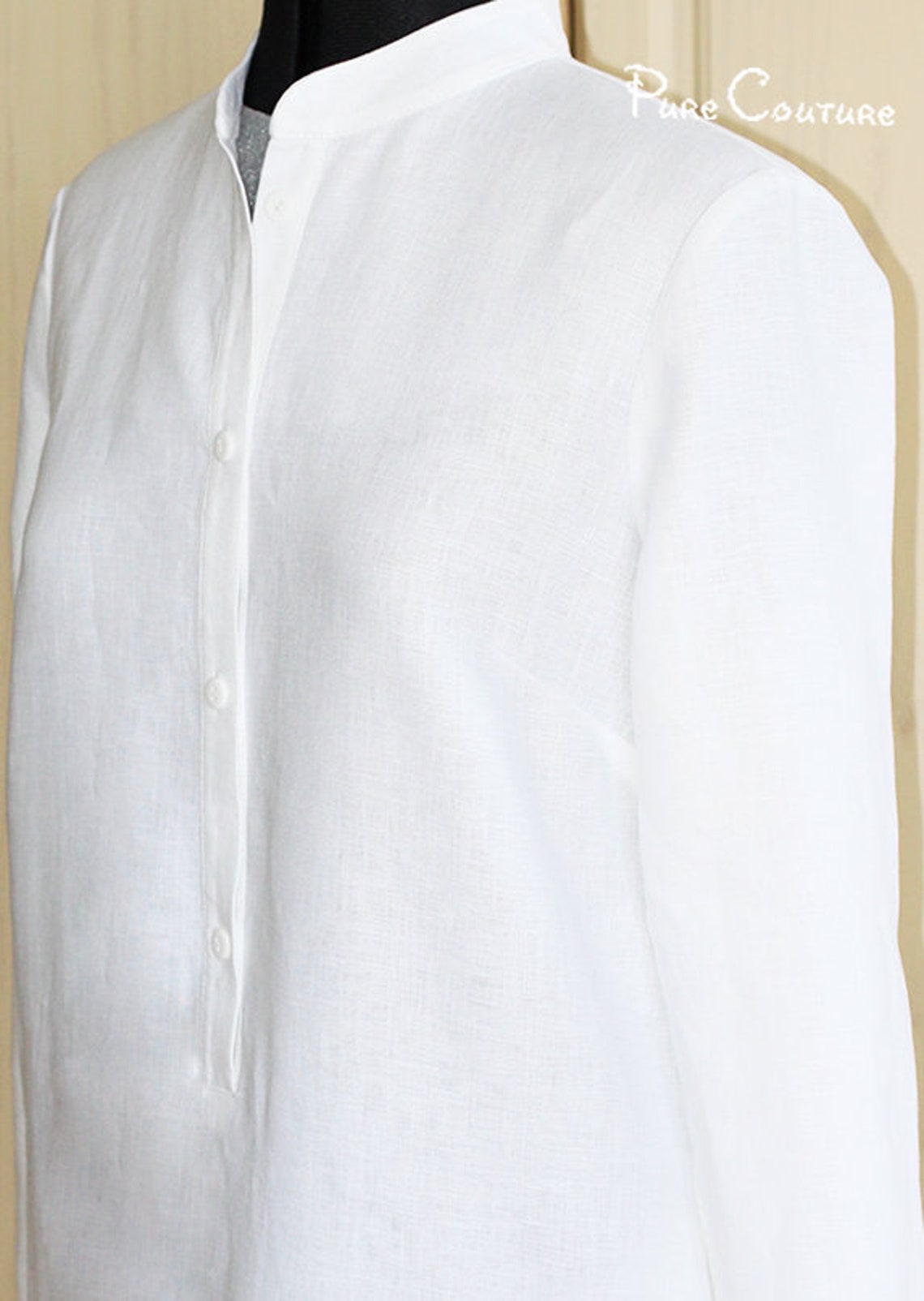 White Linen Long Dress With Pockets / Linen Maxi Dress / Linen - Etsy