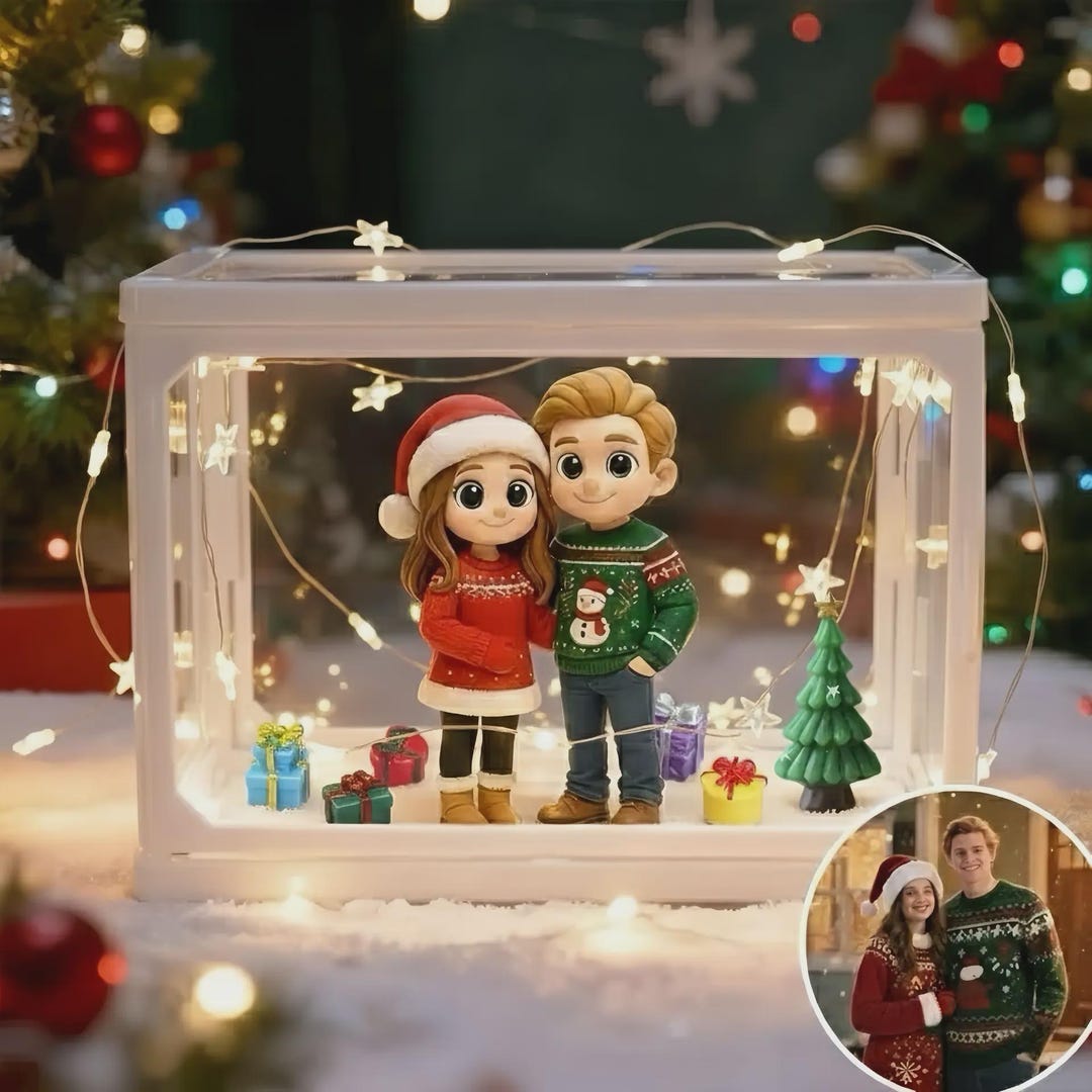 Custom 3D Mini Figures - Personalized Couple Figurine Scene, Unique ...