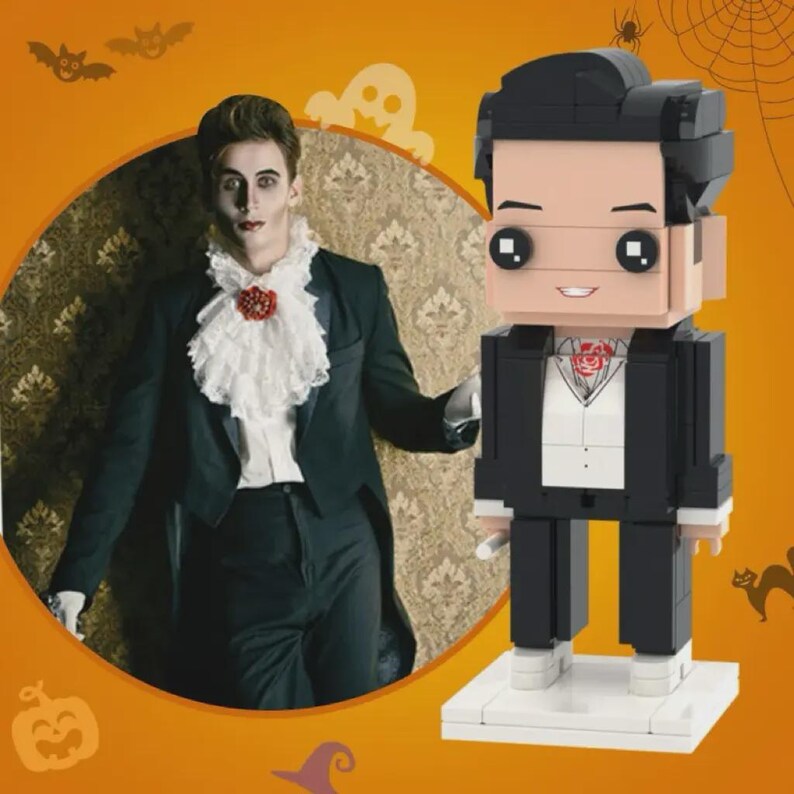 Custom Halloween Mini Figure – Personalized Brick Character in Scary ...
