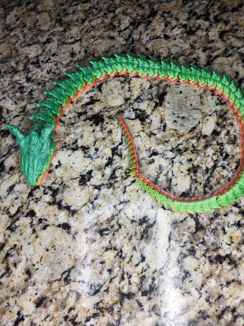 3D Printed Articulated Snake: Movable Flexible Toy - Etsy
