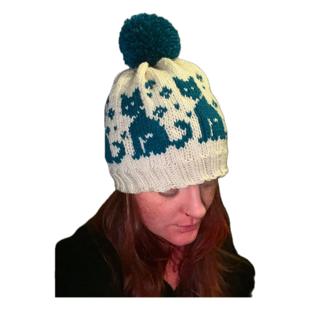 Kitty Cat Winter Hat, Fair Isle Cat Hat - Etsy