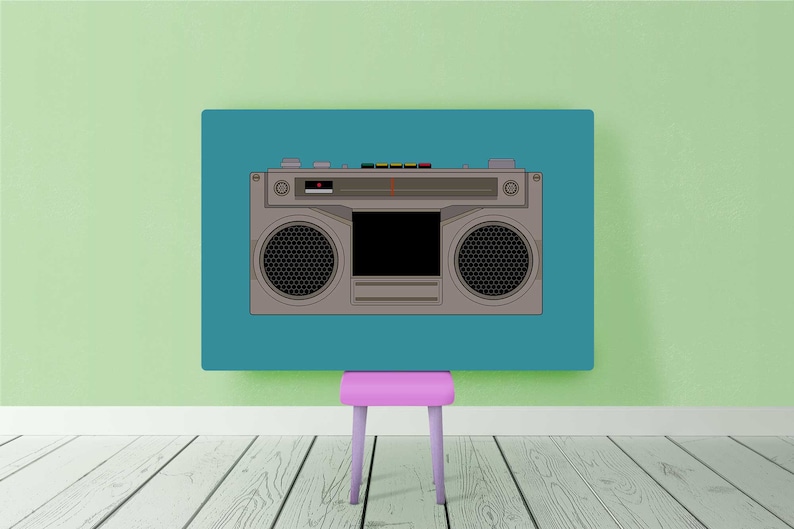 Stranger Things Radio Boombox Print Five Jpegs Instant Download ...