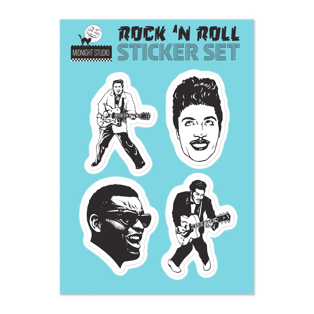 Rock & Roll Sticker Set Stickers for Music Fans Chuck Berry Ray Charles ...