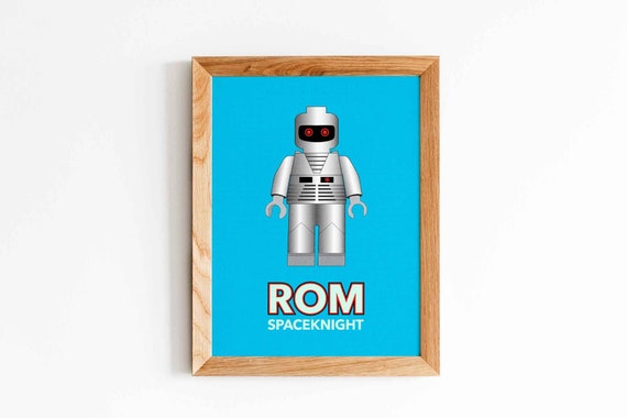 Minifig Inspired ROM Space Knight Art Print Five Jpegs Instant | Etsy