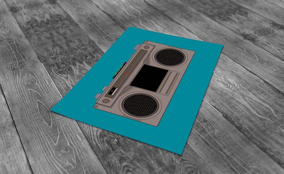 Stranger Things Radio Boombox Print Five Jpegs Instant - Etsy