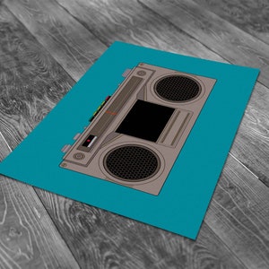 Stranger Things Radio Boombox Print Five Jpegs Instant - Etsy