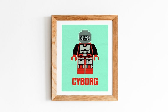 Cyborg Minifig Sci-fi Inspired Art Print Instant Download | Etsy