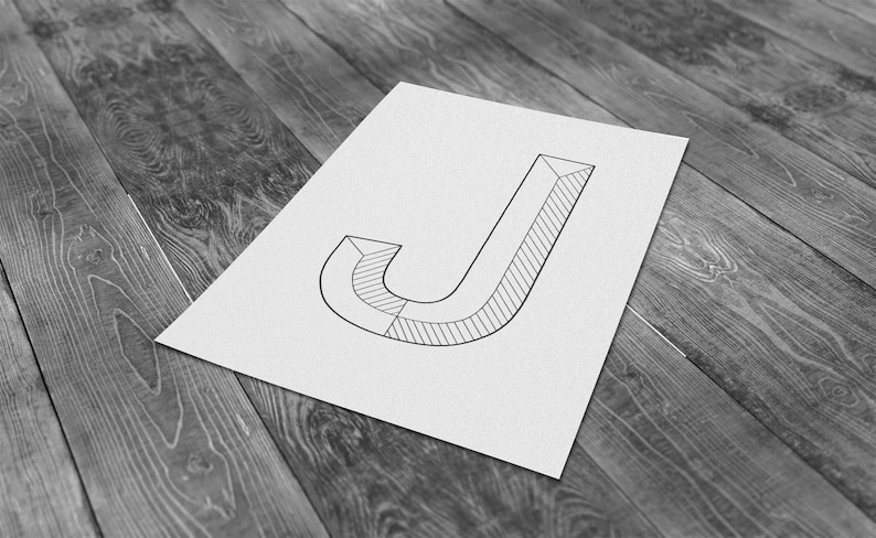 Typography Print Letter J Instant Download Digital Print - Etsy