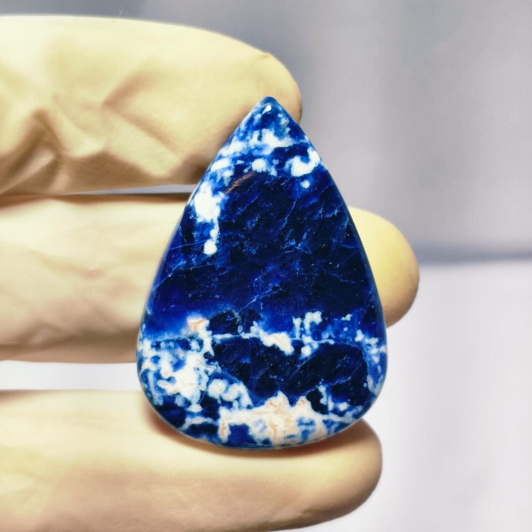 Sodalite Gemstone Cabochon, Jewelry Making 40 Carat 39x28 MM,) - Etsy