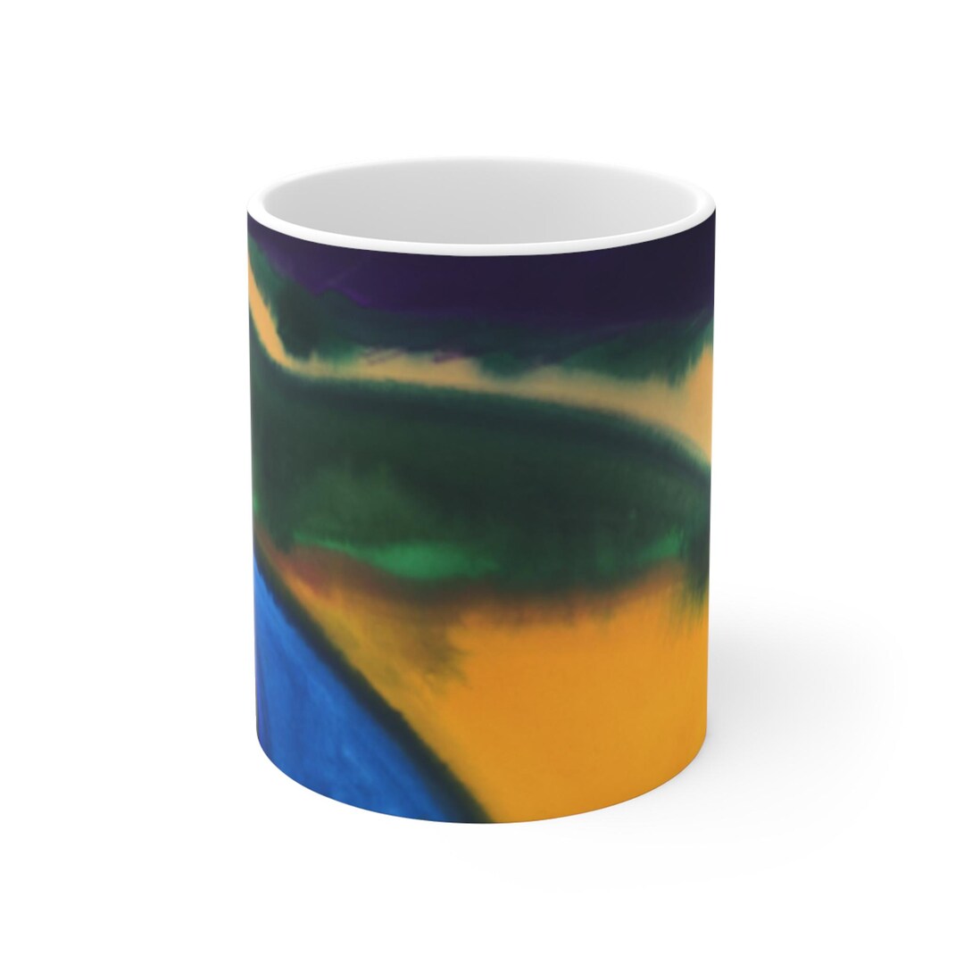 Vibrant Abstract Art Mug, Colorful Drinkware, Artistic Coffee Cup ...