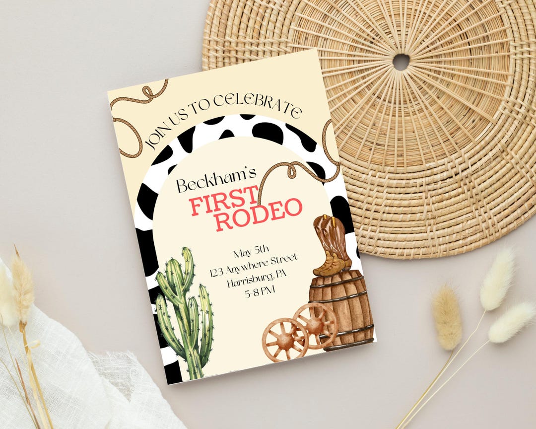 First Rodeo Birthday Party Invitation - Etsy
