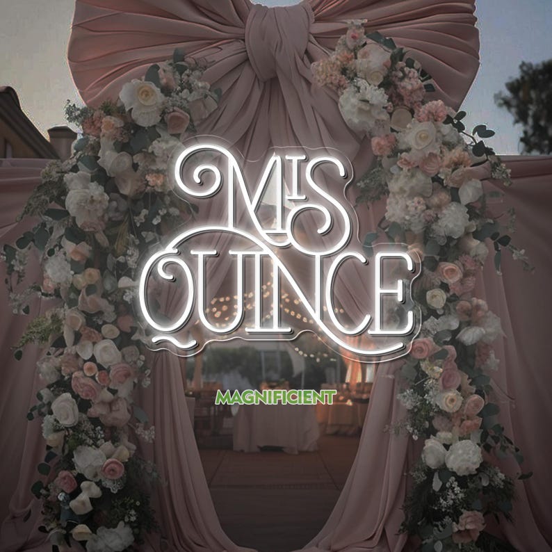 Mis Quince Neon Sign Sweet 15 Quinceanera Party Decor Mis Quince Neon ...