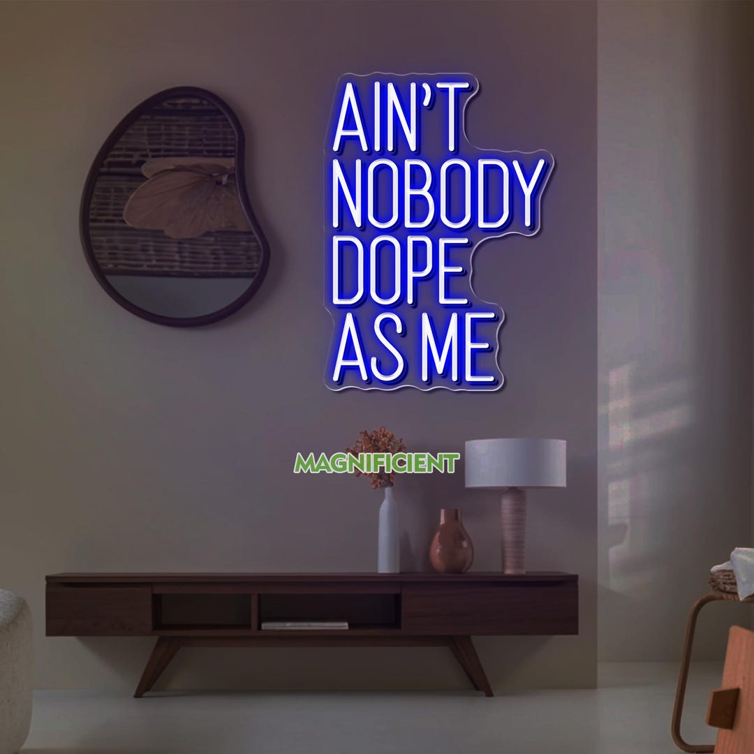 Ain't Nobody Dope as Me LED Neon Sign - Custom Gym Decor - Etsy