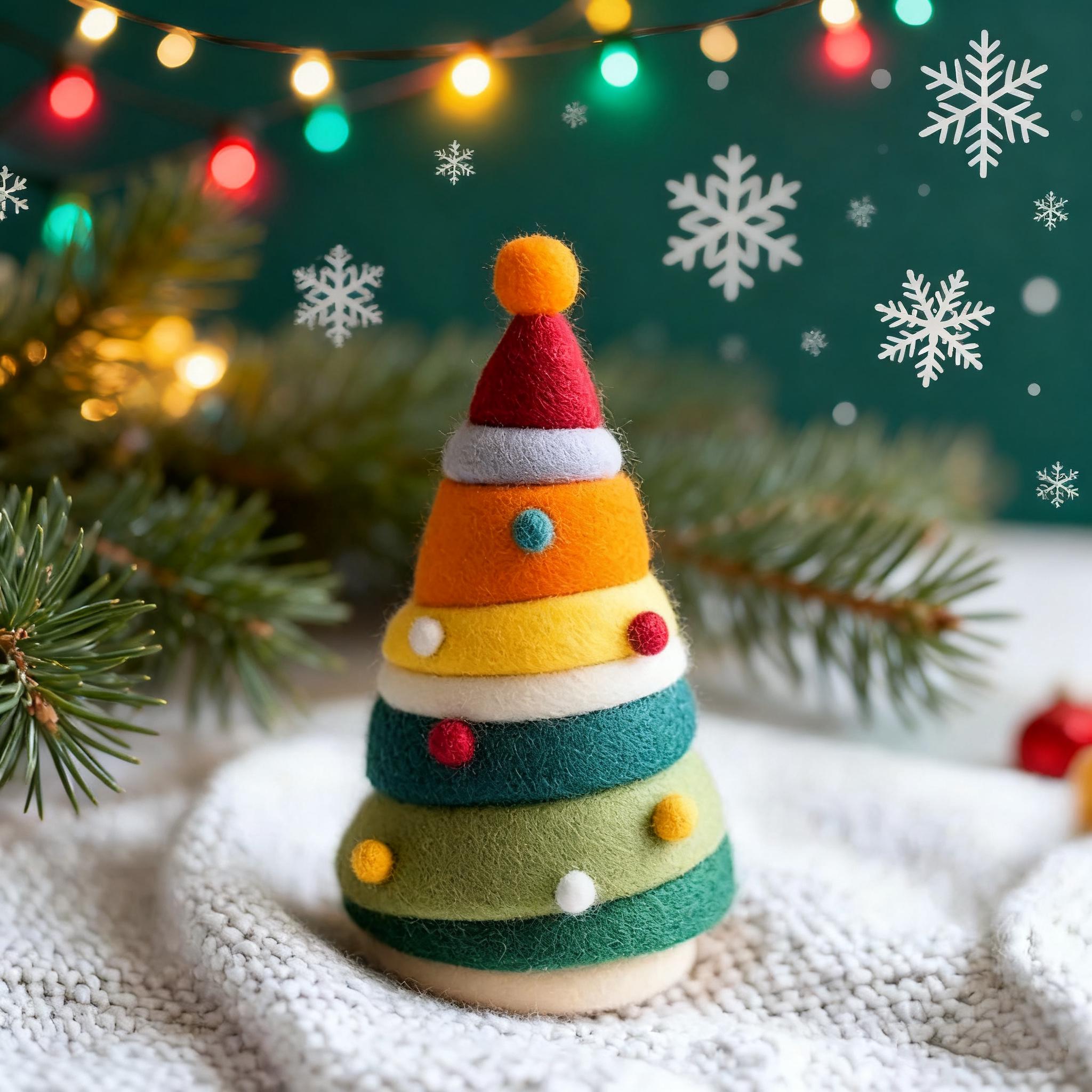 Handmade Personalized Christmas Tree Ornament, Felt Wool Holiday Decor ...