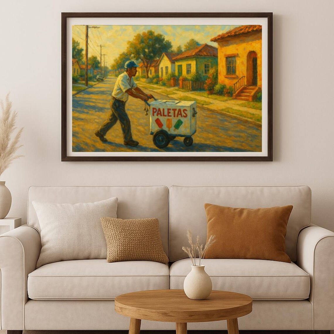 Paletero Art Print: Mexican Street Scene, Latinx Home Decor (digital ...