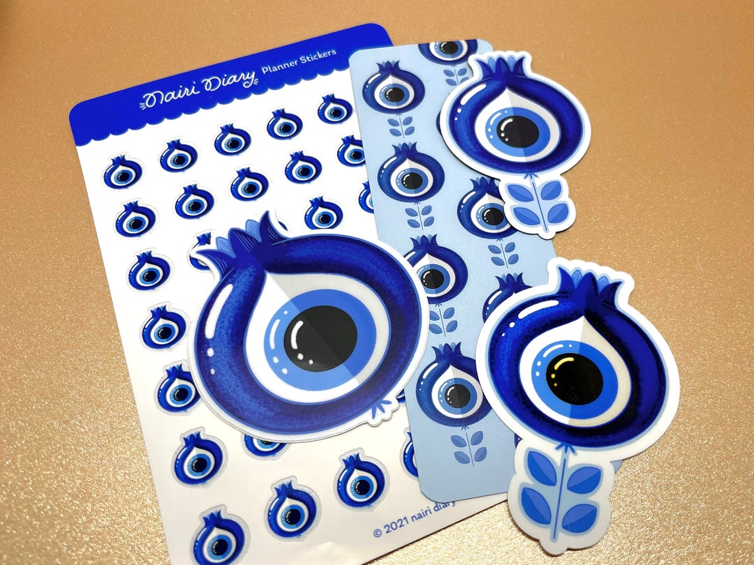 5pc Evil Eye Sticker + Magnet Set - Etsy
