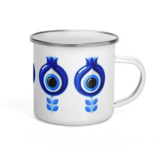 12oz Evil Eye Mug - Enamel Mug - Etsy