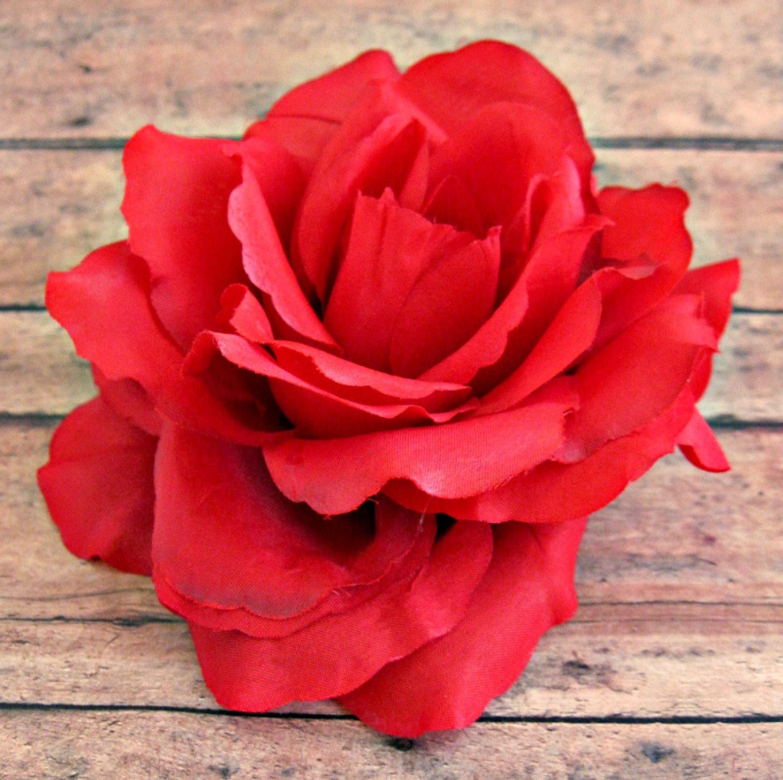 Red Rose Hair Clip Accessory Floral Fascinator. - Etsy