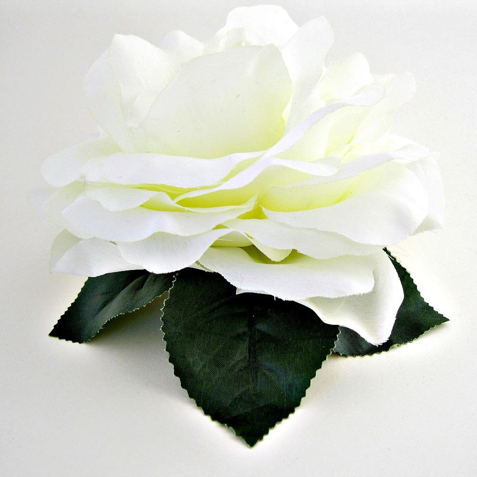 White Rose Hair Clip for Wedding or Prom Natural Hair and - Etsy