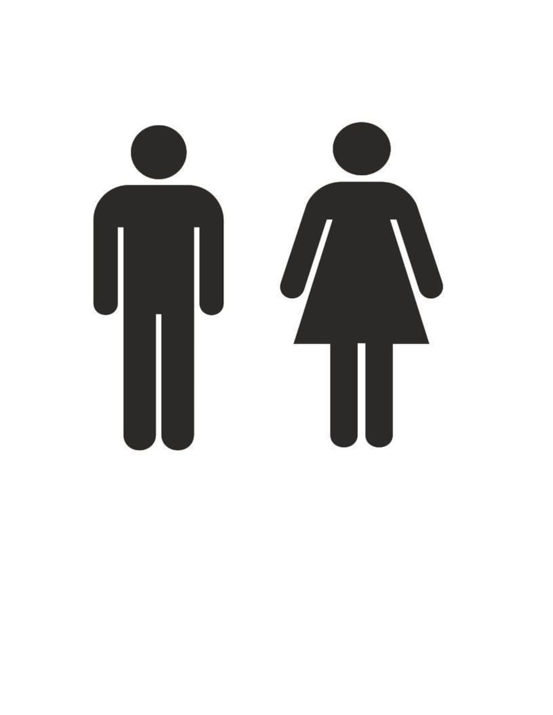 Men Women Restroom Vinyl Decal Sticker Sign Mens Womens Bathroom Unisex ...