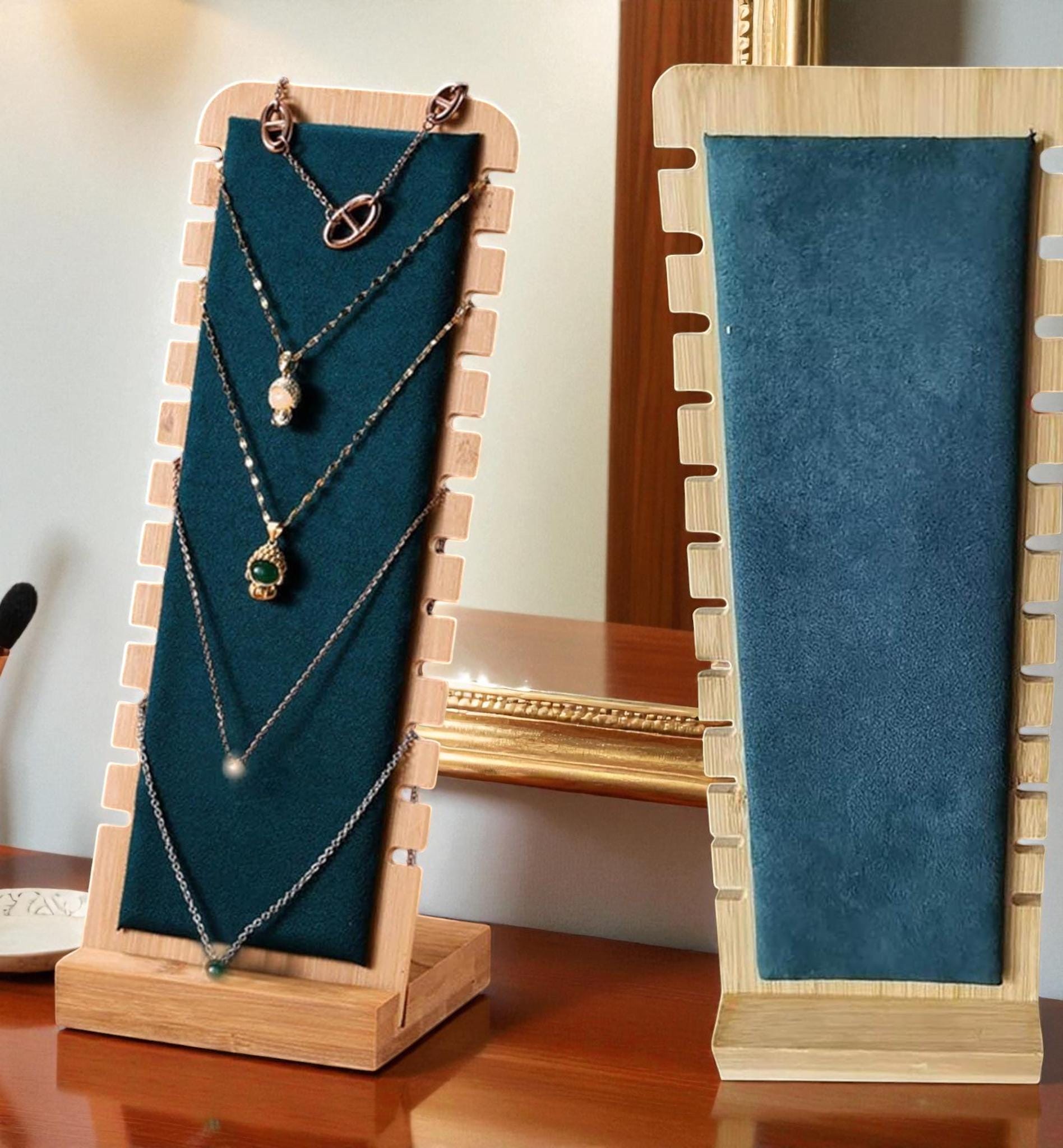 Bamboo Wood Necklace Display Stand,jewelry Organizer - Etsy
