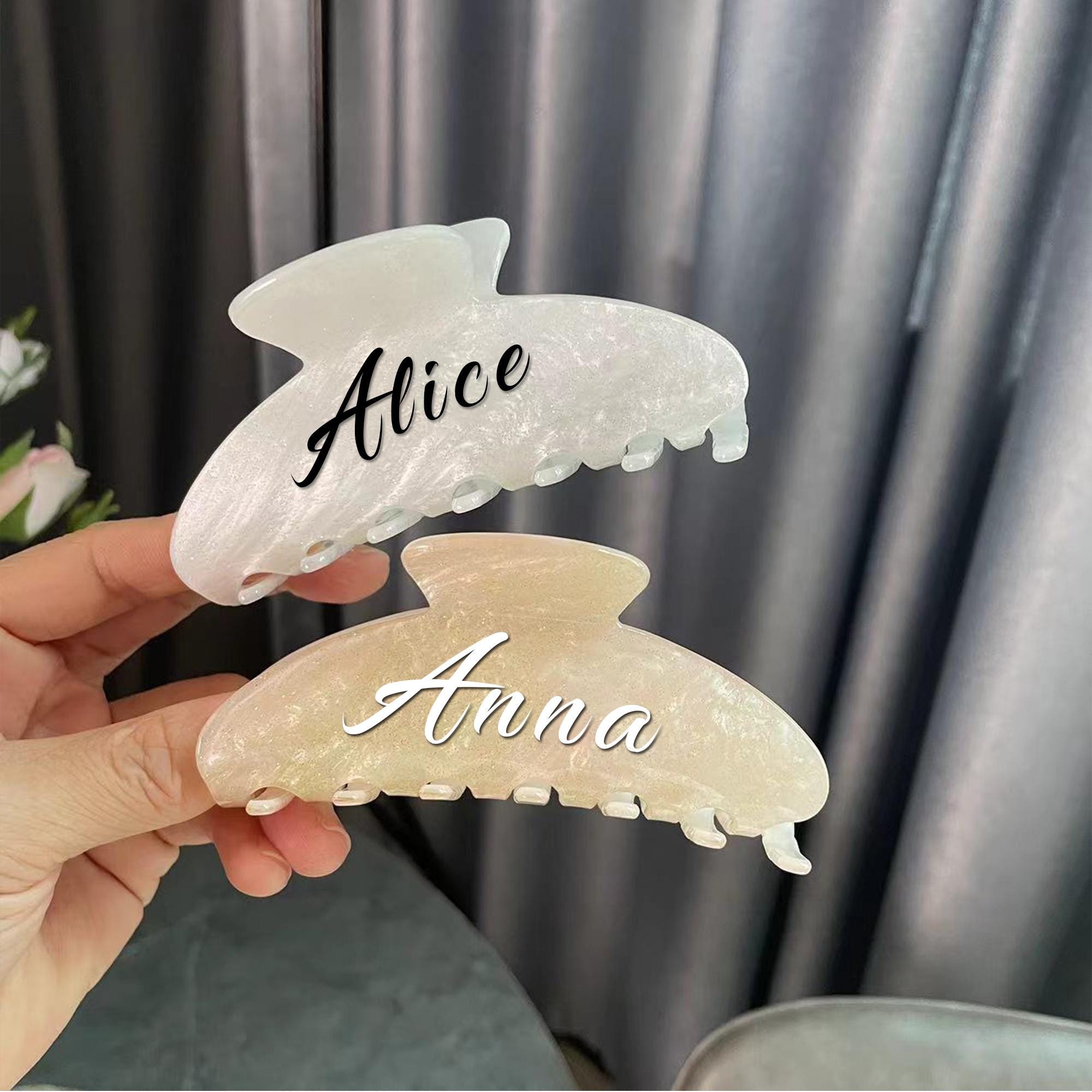 Customized Hair Claw,bridesmaid Gift,wedding Gift,large Hair Claw Clips ...