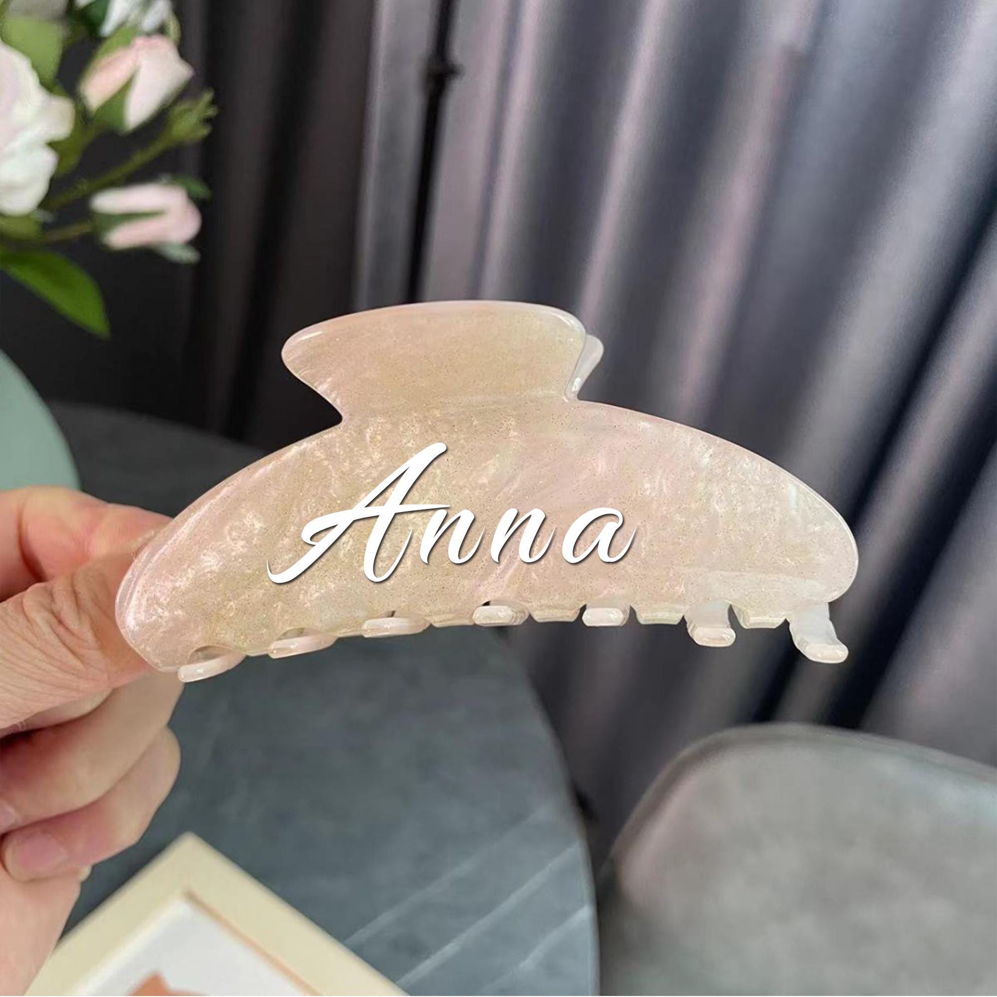 Customized Hair Claw,bridesmaid Gift,wedding Gift,large Hair Claw Clips ...