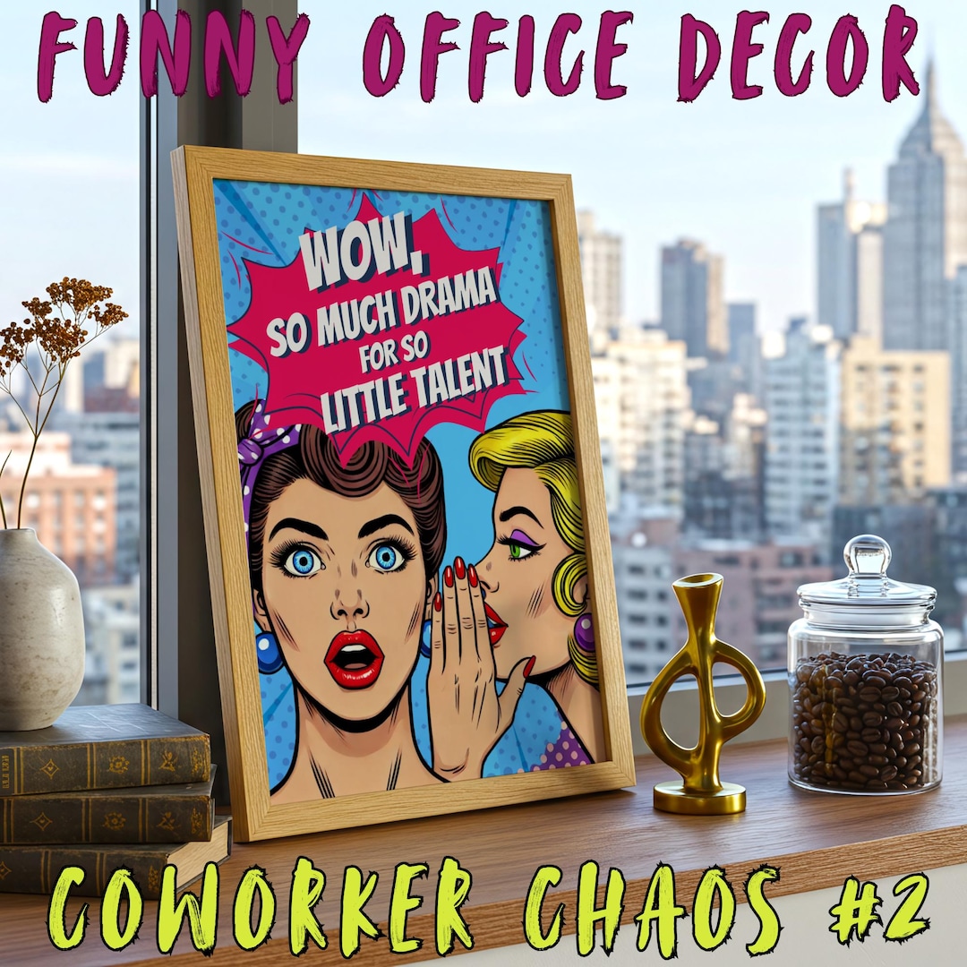 So Much Drama Poster – Funny Office Wall Art Printable, Weird Stuff ...
