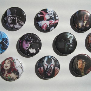 Batman Villains & Rogues Button Pin Set - Etsy