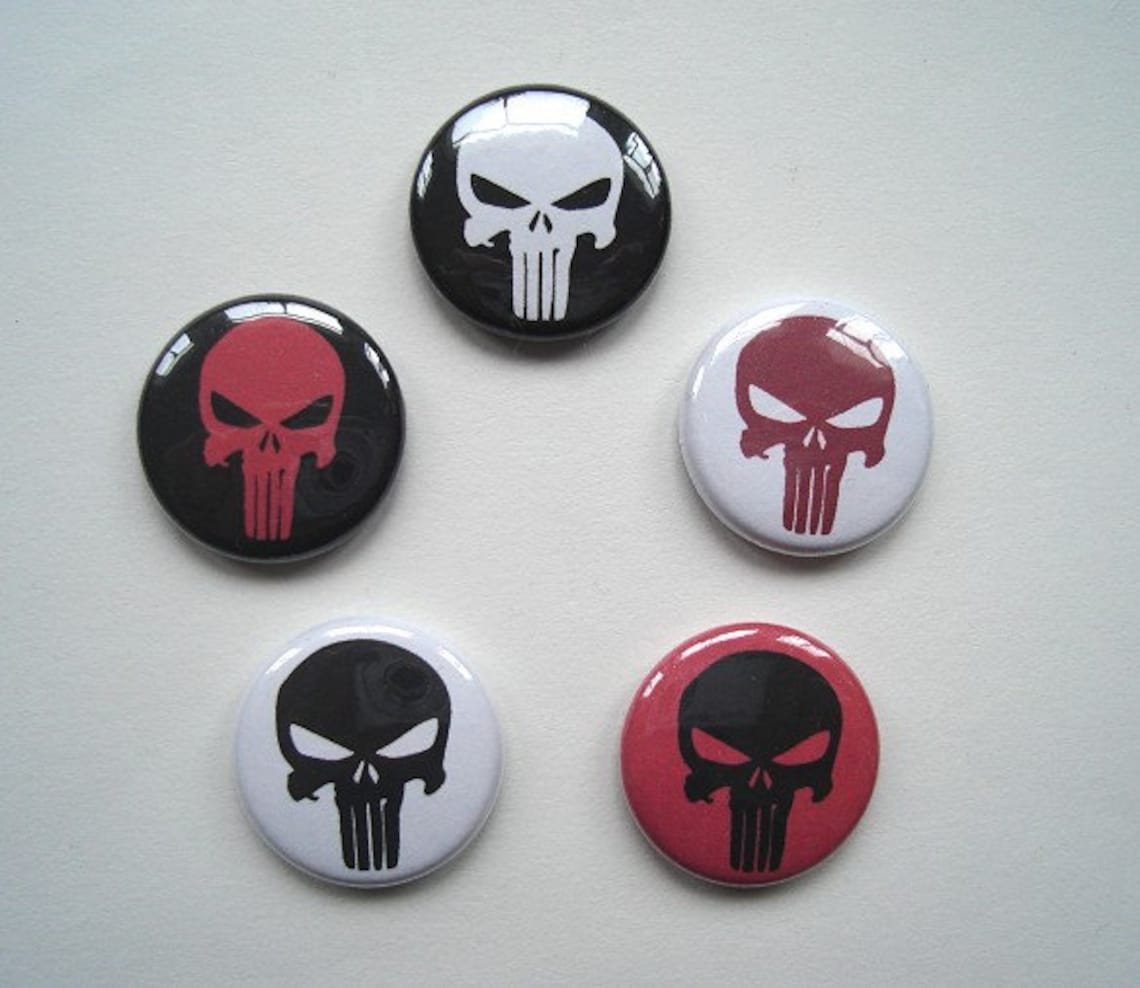 Punisher Emblem Pinbacks - Etsy