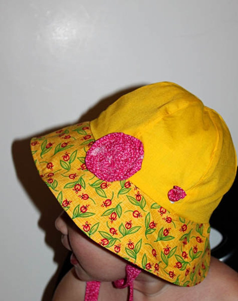 INSTANT DOWNLOAD Reversible Sun Hat for Baby With Ties PDF Sewing ...