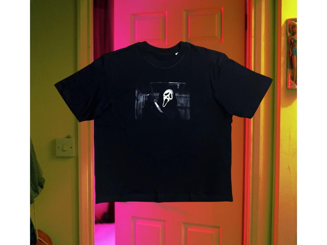 Ghostface Scream Goth/horror Halftone Graphic Oversized Tee - Etsy
